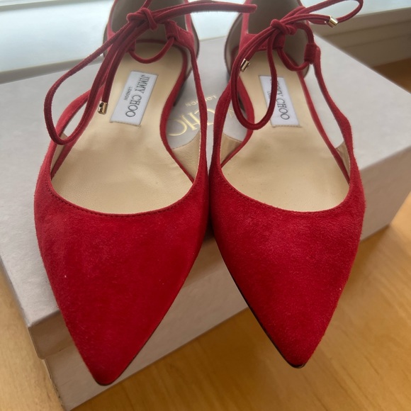 Jimmy Choo | Shoes | Authentic New In Box Jimmy Choo Red Suede Shoes ...